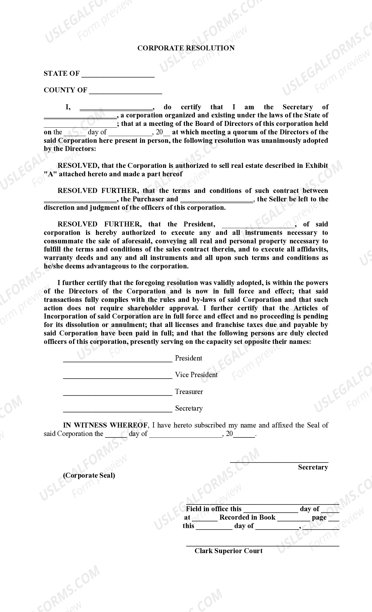 Georgia Corporate Resolution | US Legal Forms