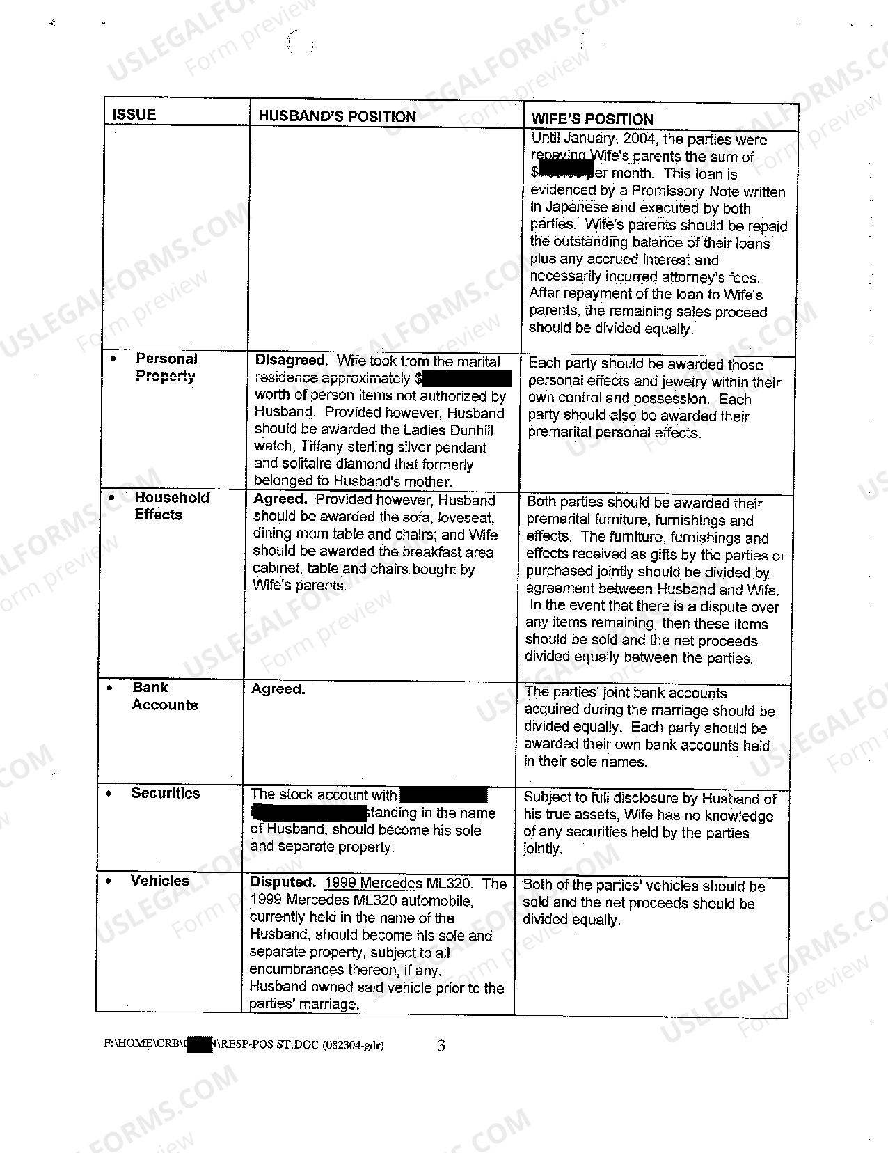 Hawaii Responsive Position Statement of Defendant Cross-Defendant ...