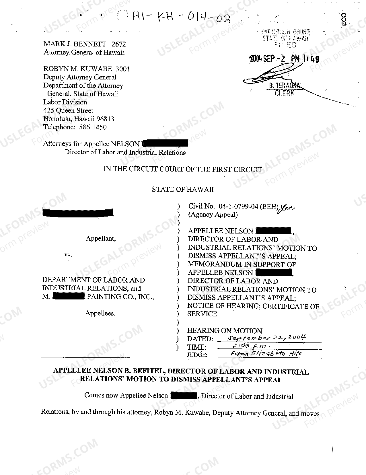 Hawaii Motion for Issuance of Garnishee Summons After Judgment | US Legal Forms