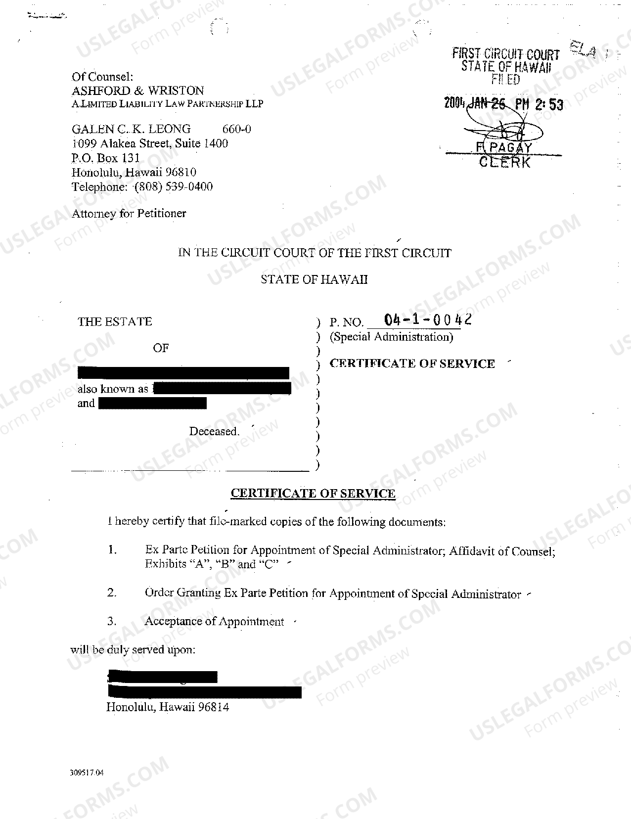 Ex Parte Petition For Final Discharge And Order | US Legal Forms