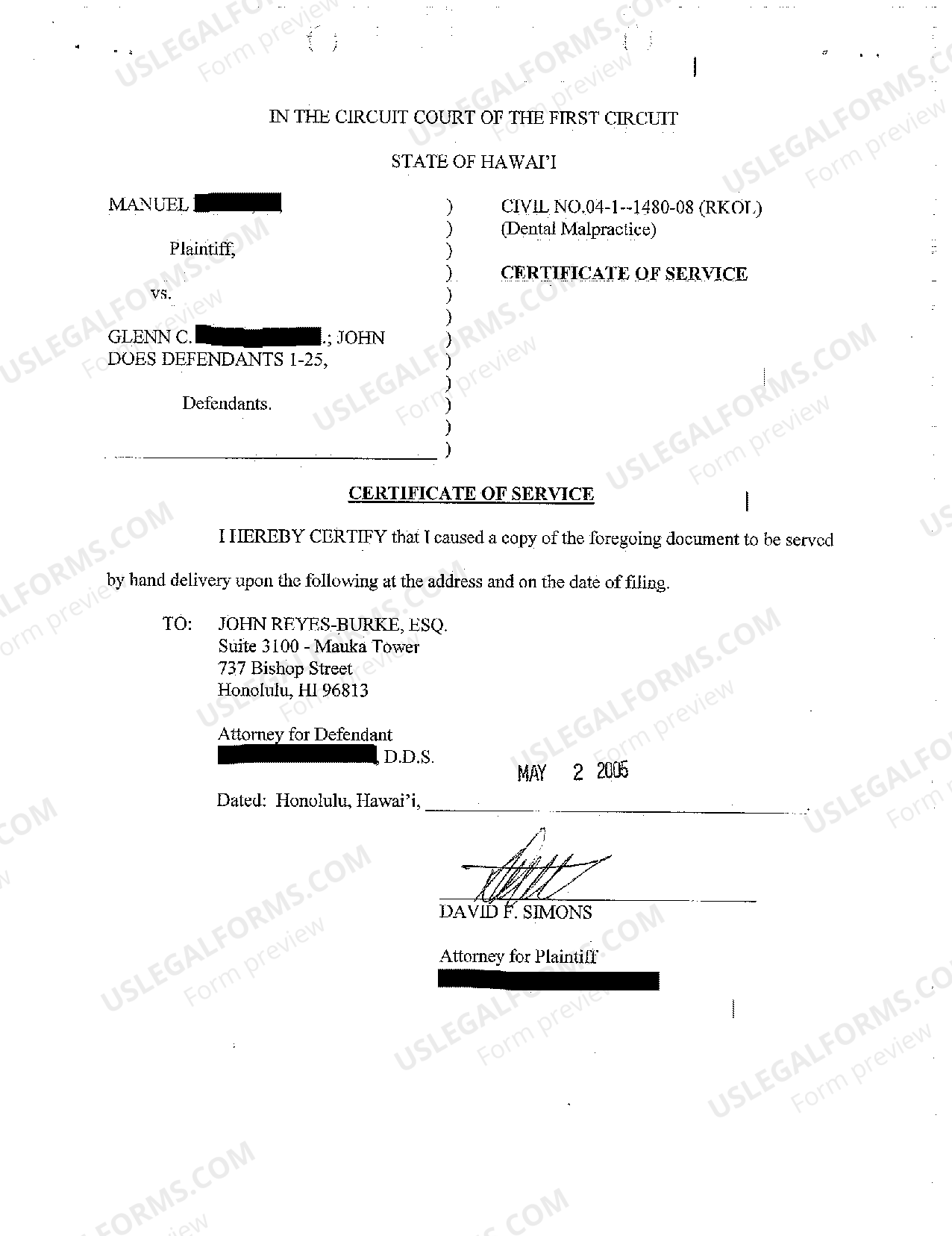 Hawaii Notice of Trial Setting Conference | US Legal Forms