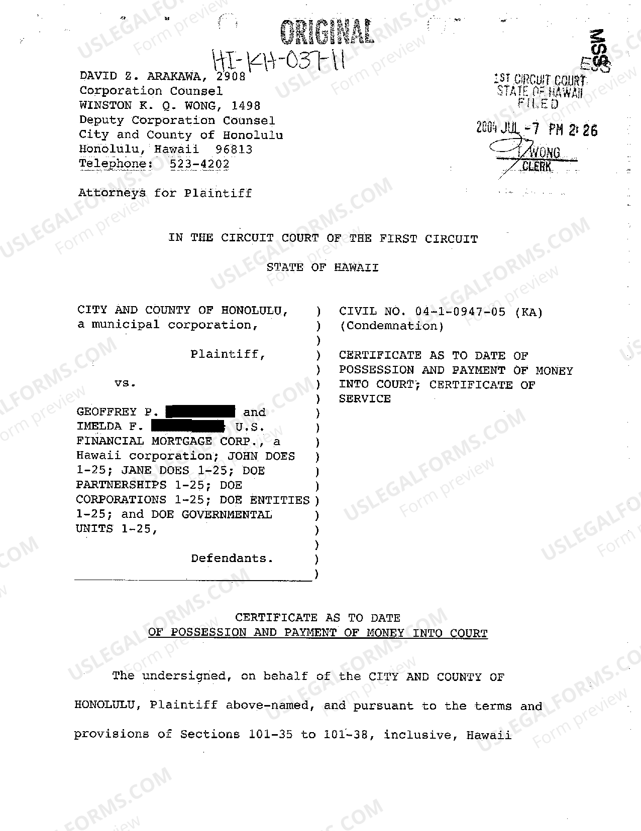 Arkansas Order Vesting Title - Title Vesting | US Legal Forms