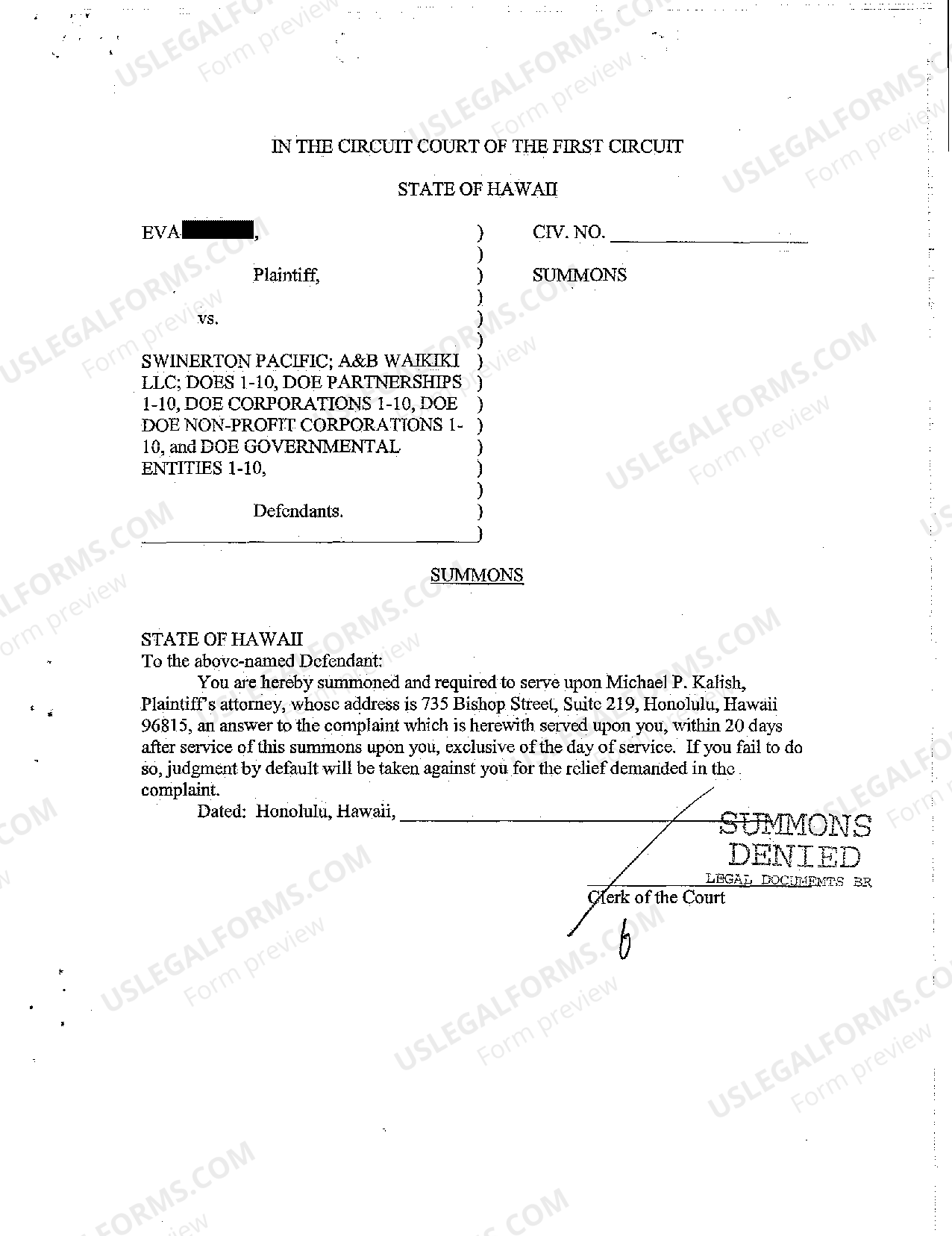 Hawaii Trespass Warning Form For Employees | US Legal Forms