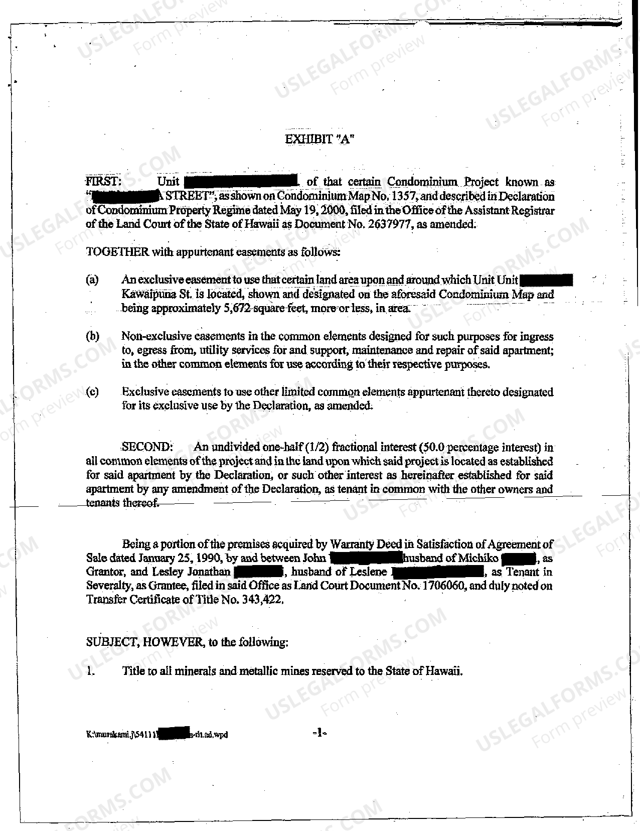 Hawaii Notice of the Pendency of Action | US Legal Forms