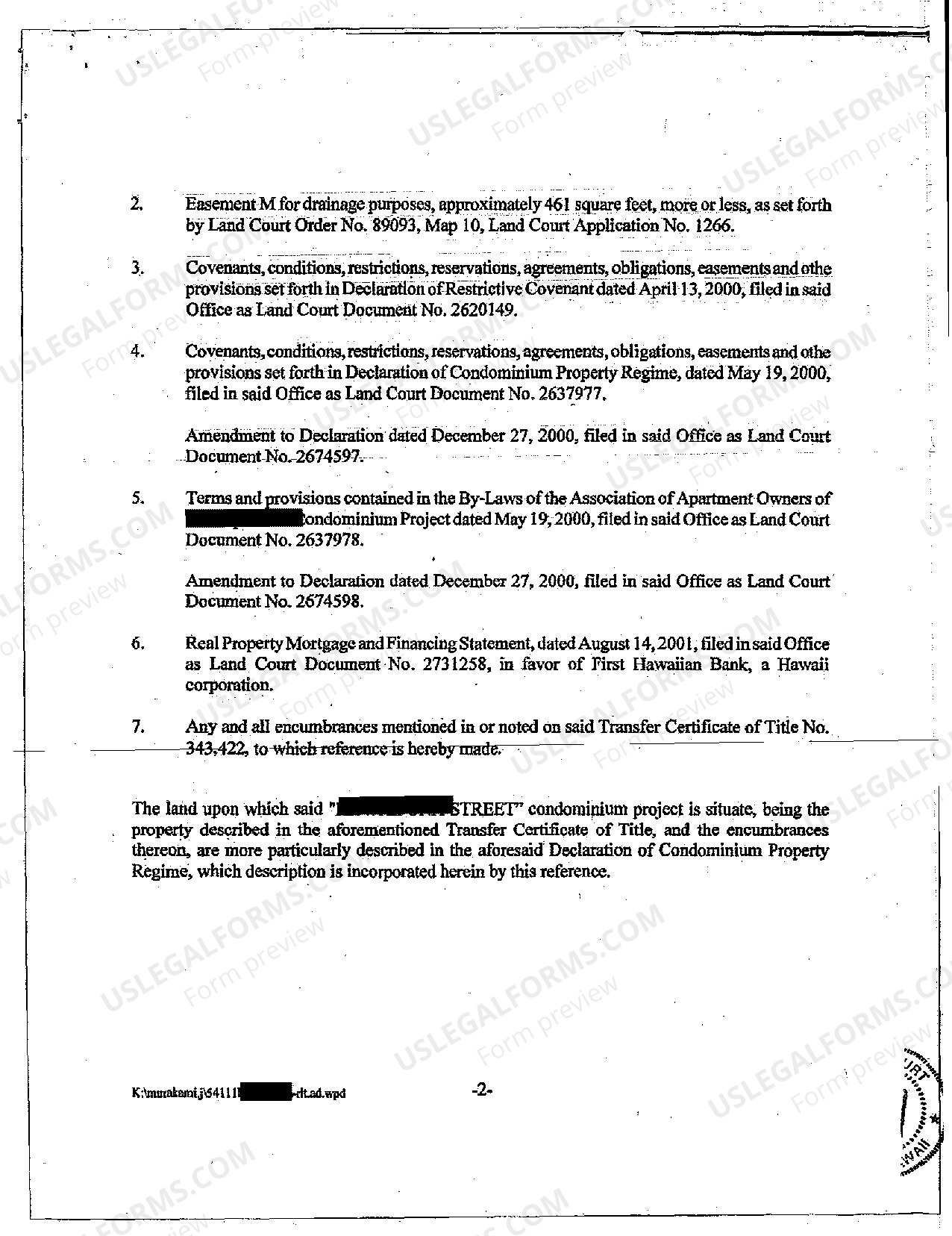 Hawaii Notice of the Pendency of Action | US Legal Forms