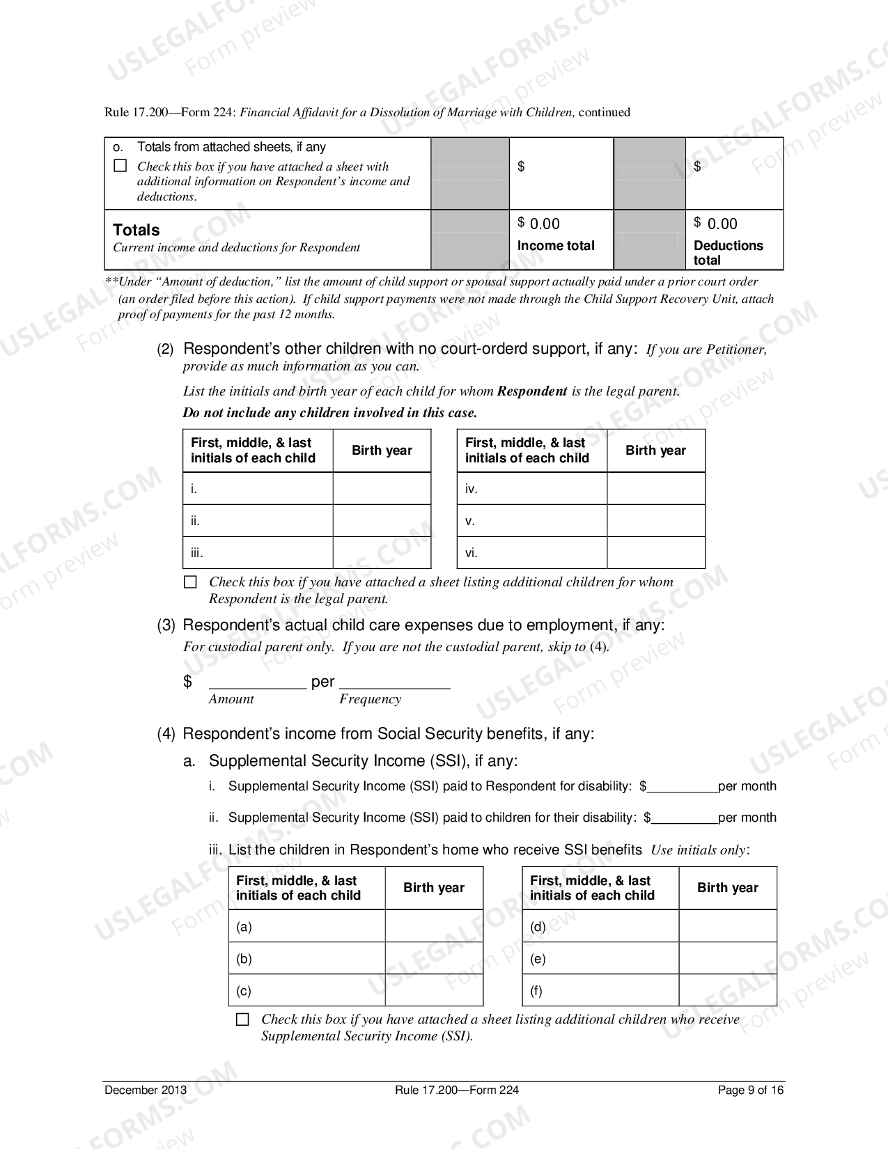Iowa Affidavit of Financial Status - Affidavit Of Financial Status Iowa ...