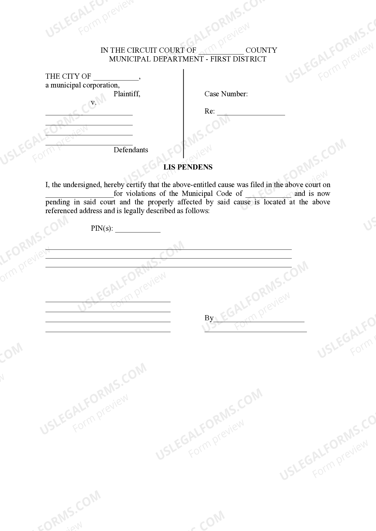 Illinois Lis Pendens | US Legal Forms