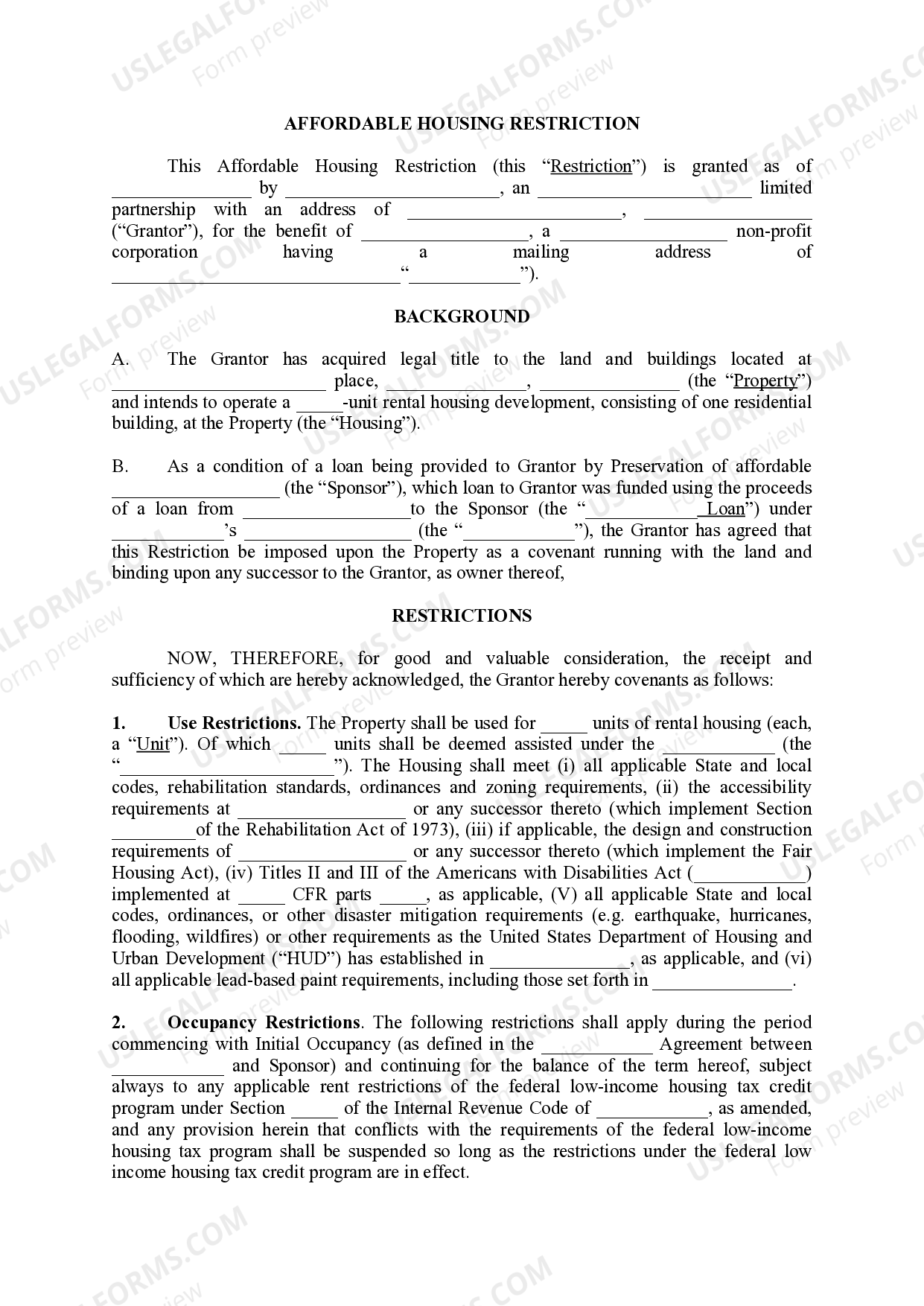 Illinois Affordable Housing Restrictions | US Legal Forms
