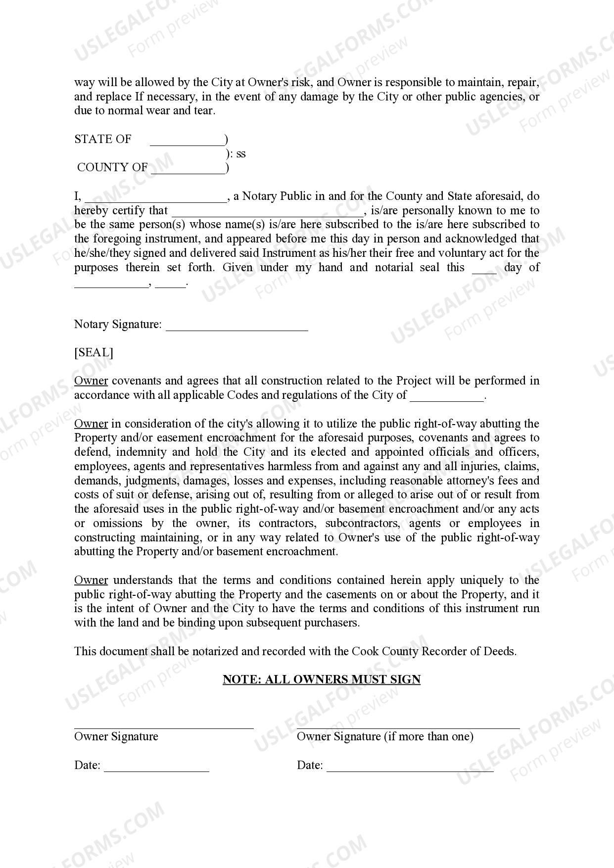 Illinois Right-of-Way Easement | US Legal Forms