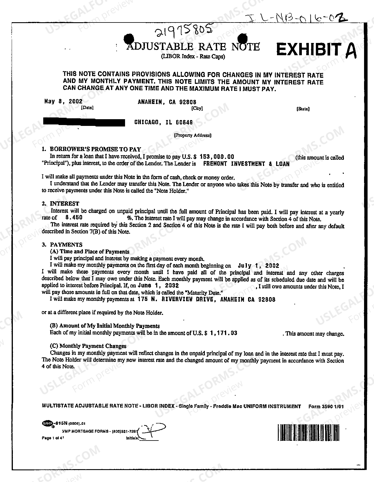 Adjustable Rate Promissory Note Form | US Legal Forms