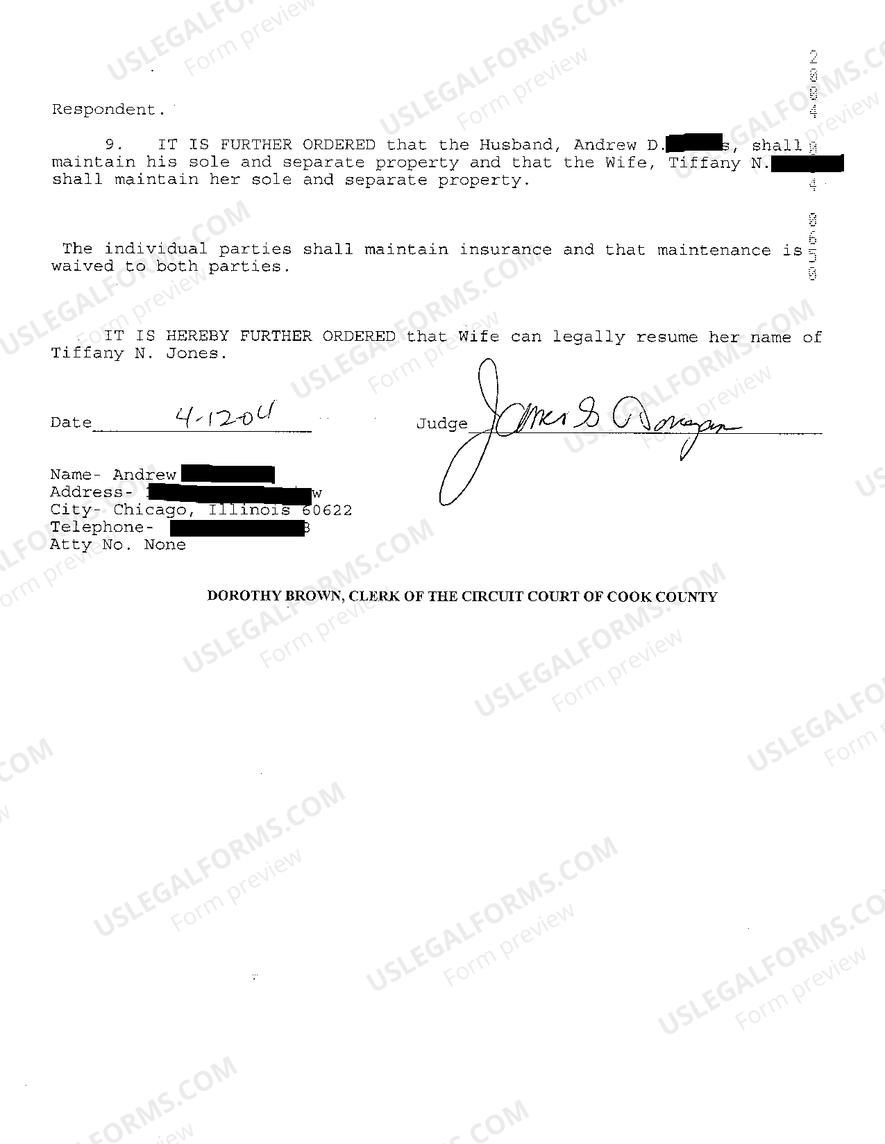 Illinois Judgment For Dissolution Of Marriage - Judgement Of ...