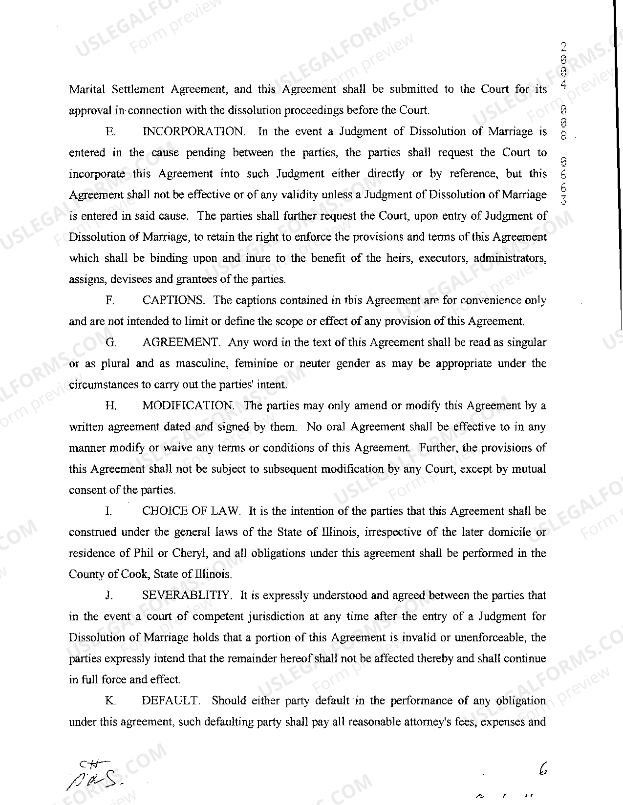 Illinois Judgment For Dissolution Of Marriage | US Legal Forms