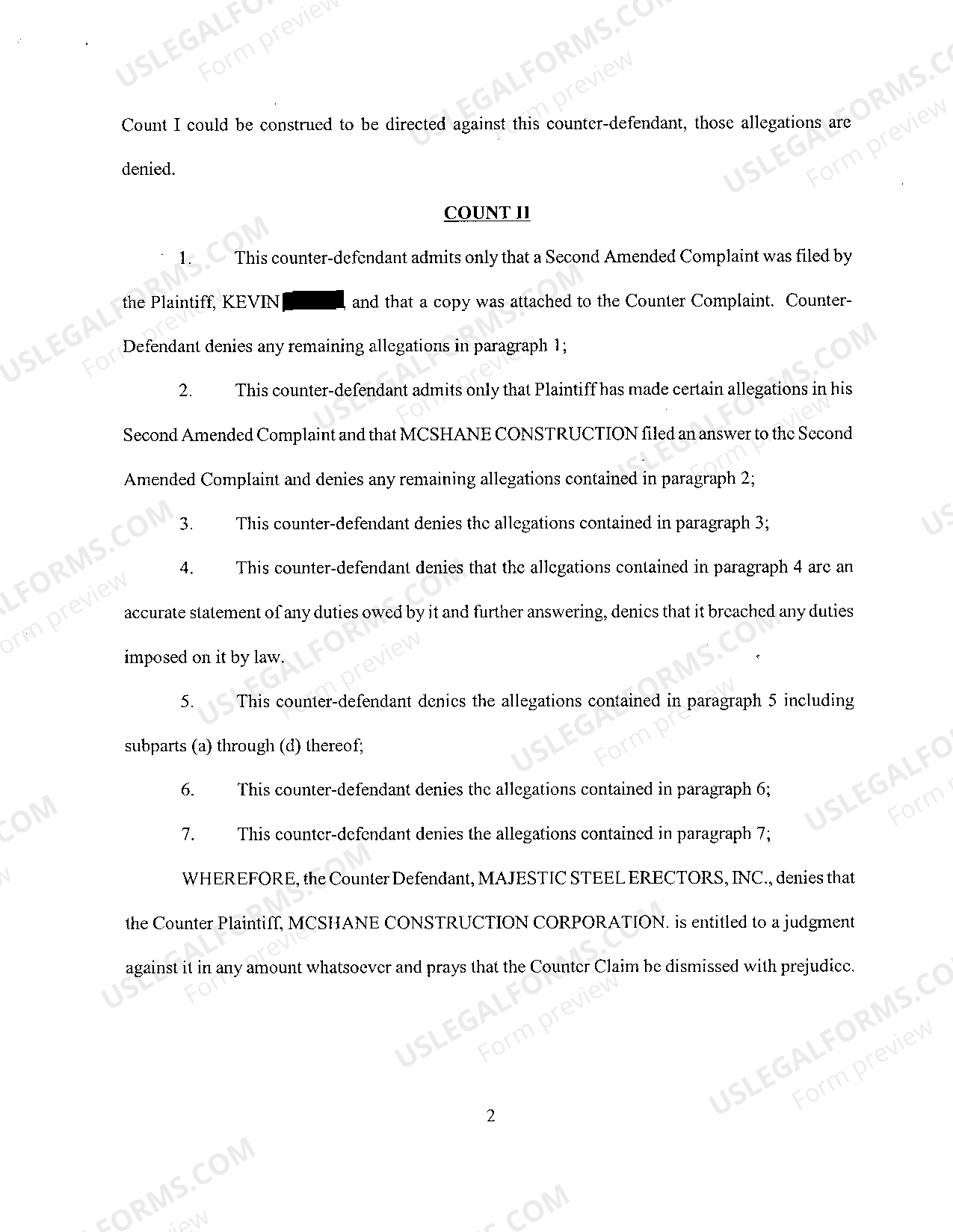 Illinois Counterclaim For Contribution | US Legal Forms