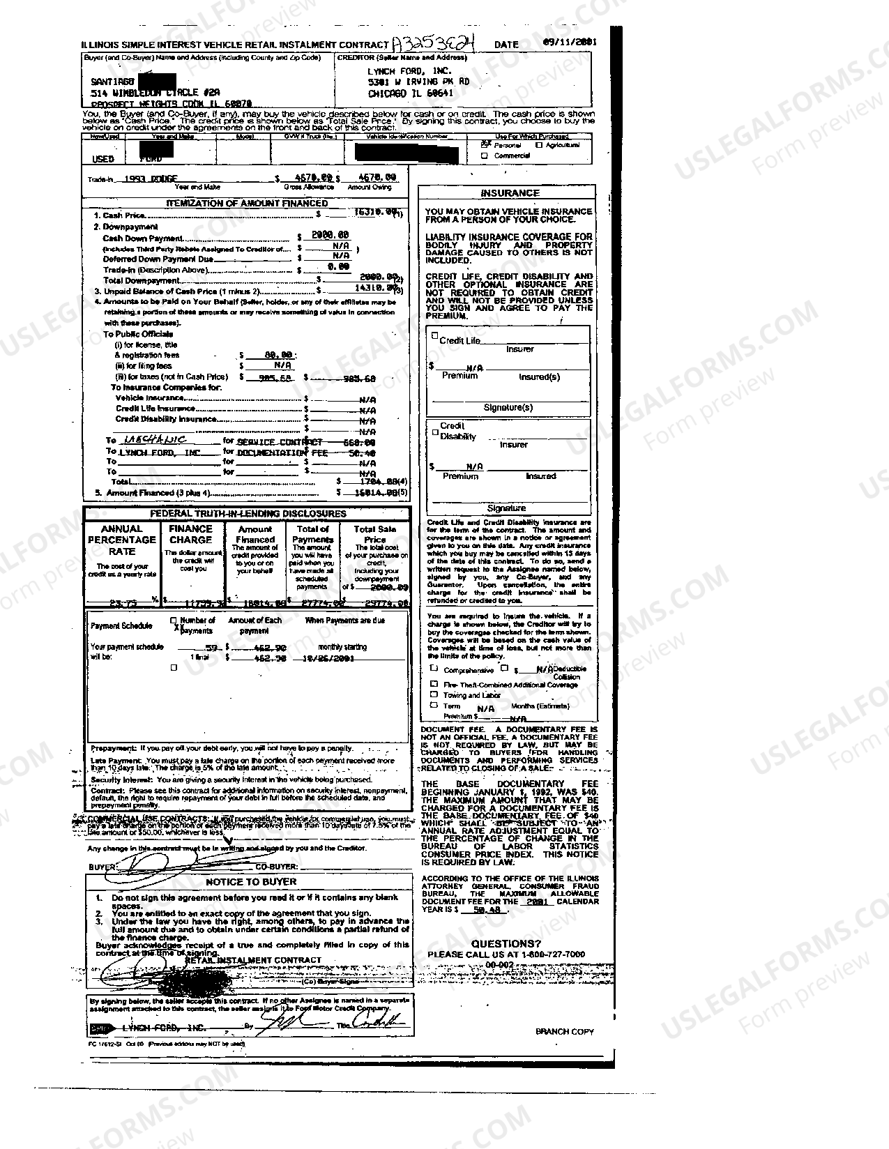 Illinois Complaint to Collect Deficiency Balance after Repossession ...