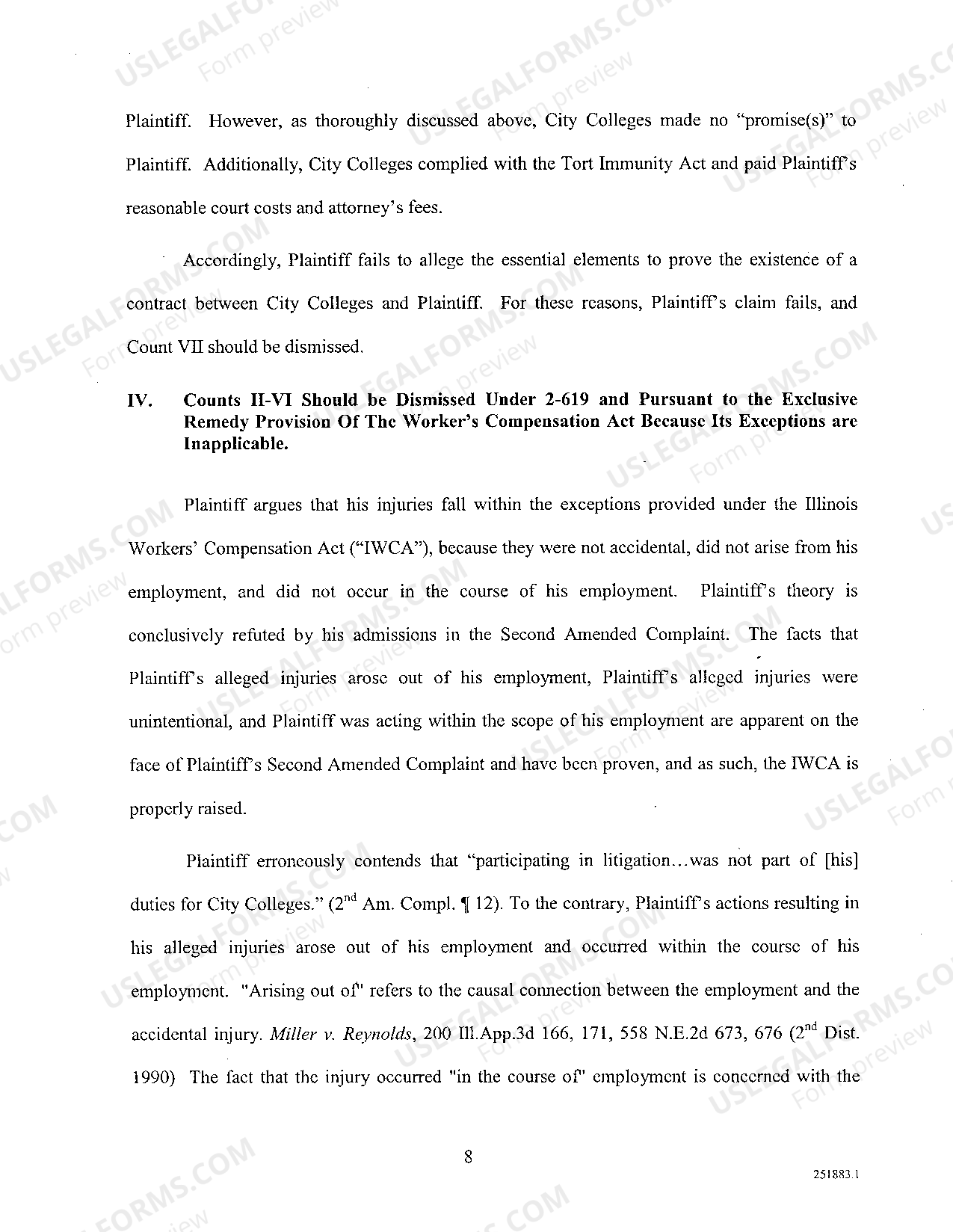 Rockford Illinois Motion To Dismiss Second Complaint US Legal Forms