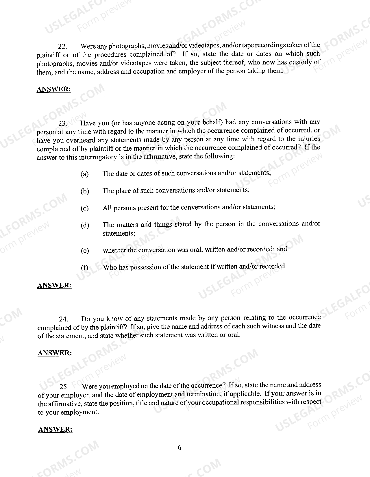 Illinois Interrogatories to Defendant Doctor | US Legal Forms