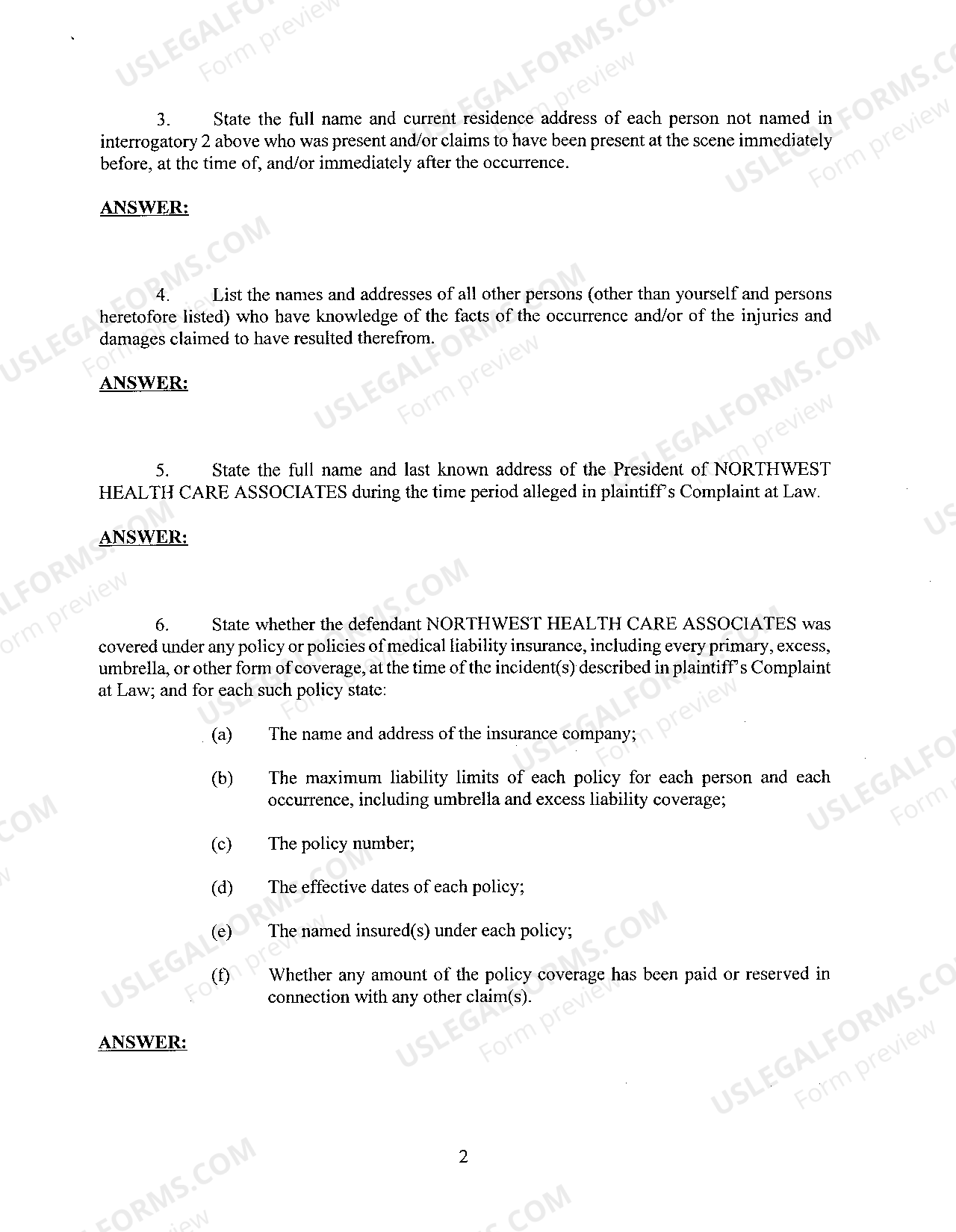 Illinois Interrogatories to Defendant | US Legal Forms