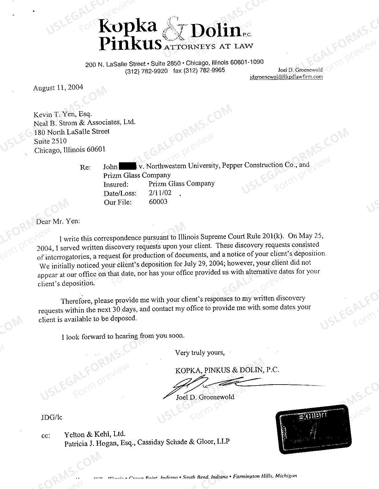 Illinois Motion to Compel - 201k Letter | US Legal Forms