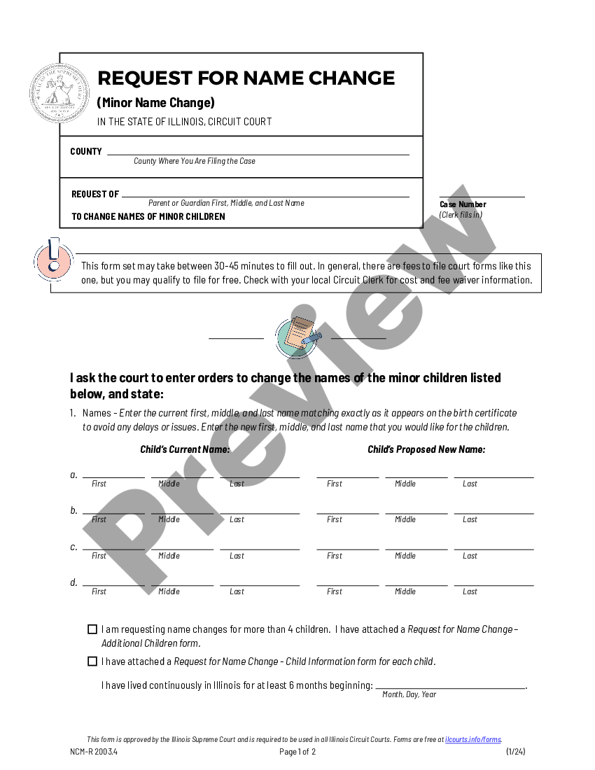 Illinois Petition For Name Change Name Change Illinois US Legal Forms