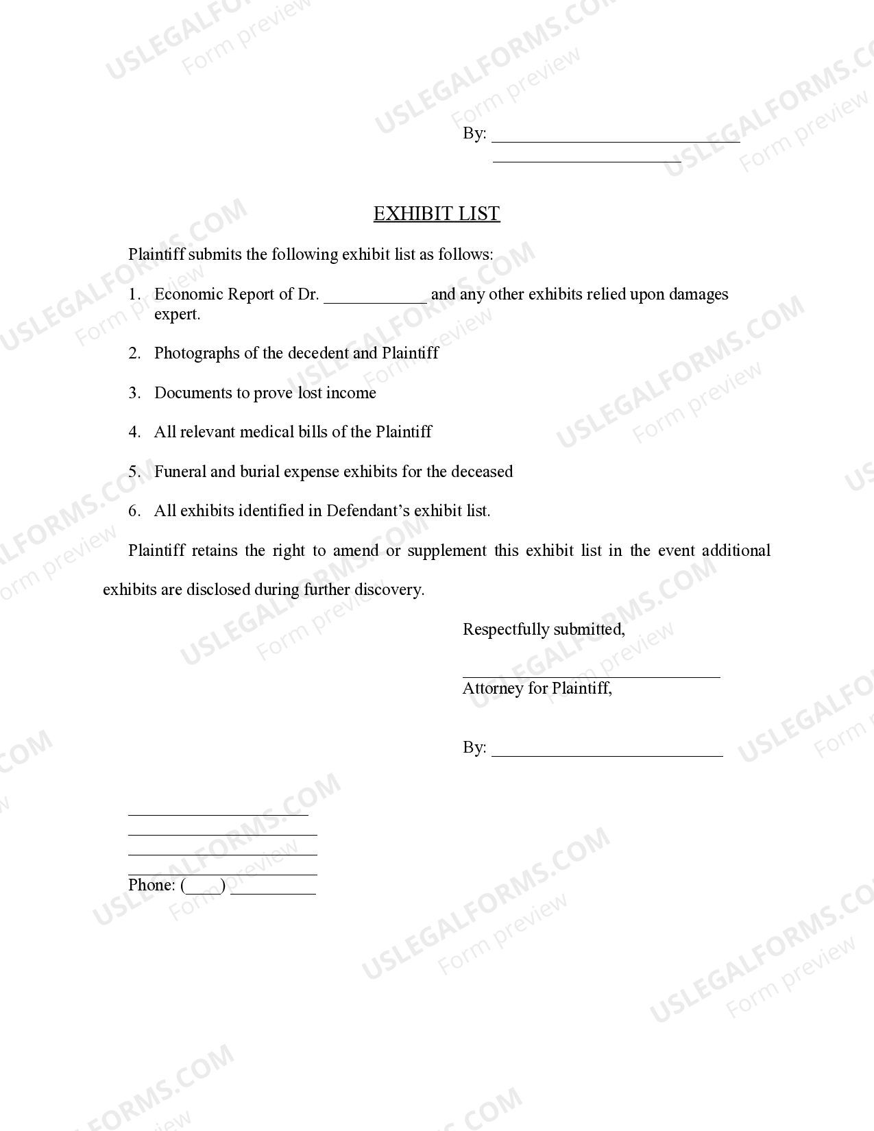 Indiana Plaintiff’s Witness and Exhibit List - Witness And Or Exhibit ...