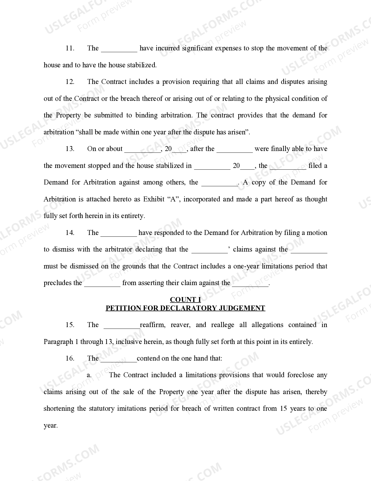Kentucky Petition for Declaratory Relief and Complaint | US Legal Forms