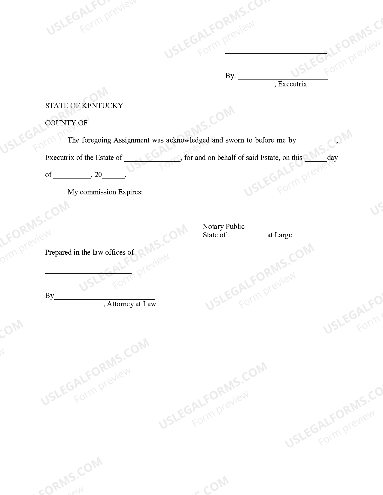 Kentucky Contract for Deed Assignment | US Legal Forms