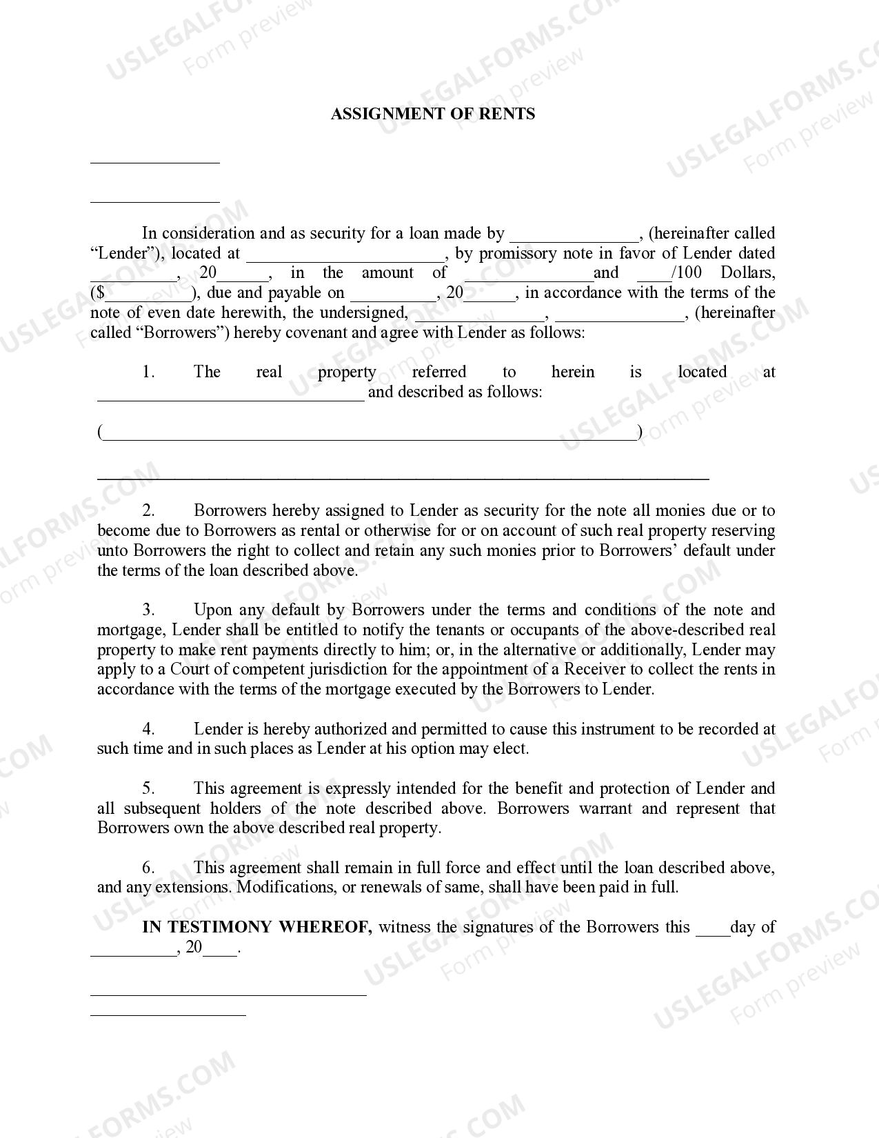 Kentucky Assignment of Rents | US Legal Forms