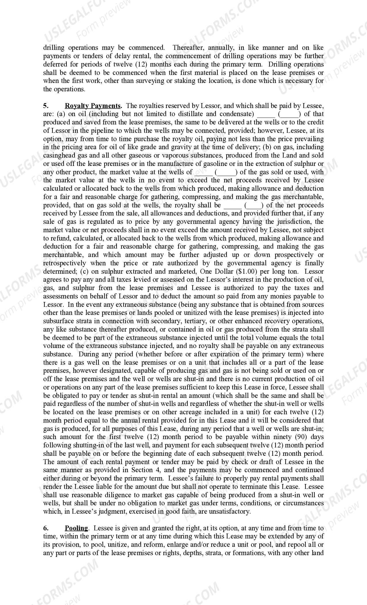 Kentucky Rental Lease Pooling Provision | US Legal Forms