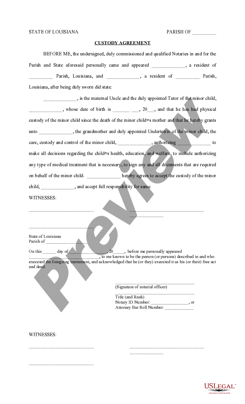 Notarized Child Custody Agreement Sites unimi it