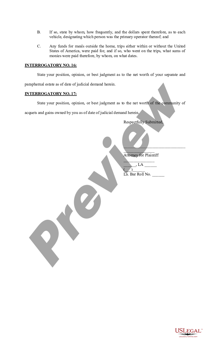 Louisiana Plaintiff's Interrogatories to Defendant and Request for ... Louisiana Plaintiff's Interrogatories to Defendant and Request for ...