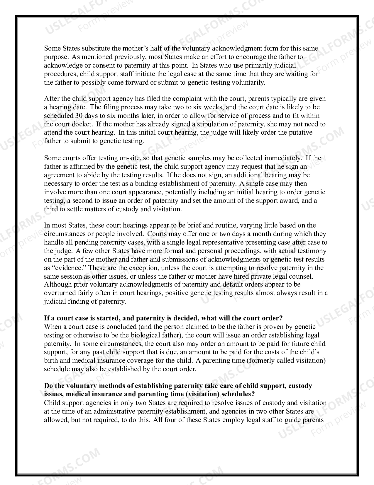 Louisiana Paternity Law and Procedure Handbook | US Legal Forms