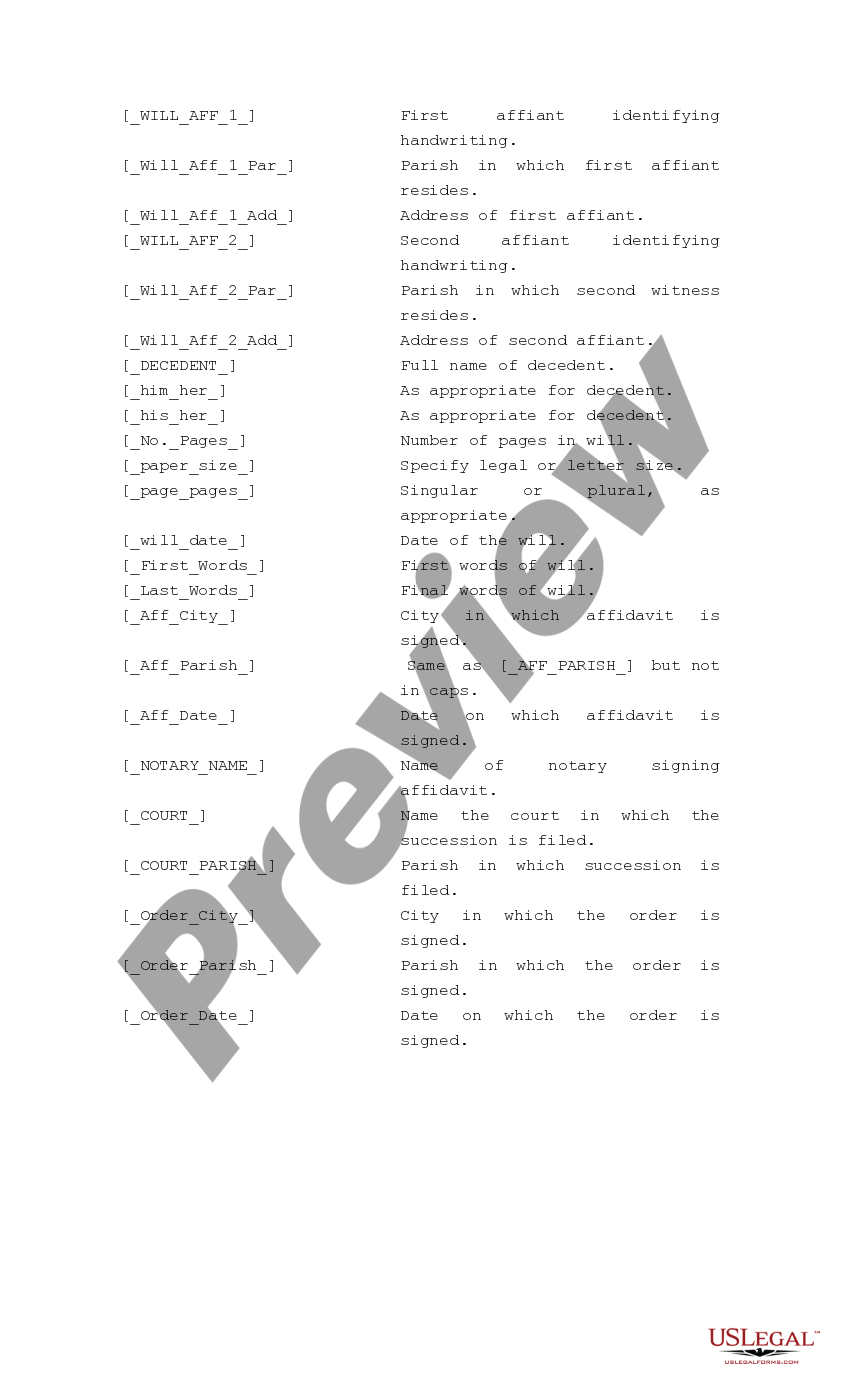 Louisiana Affidavit Of Notary And Attesting Witnesses Louisiana louisiana-affidavit-of-notary-and-attesting-witnesses-louisiana