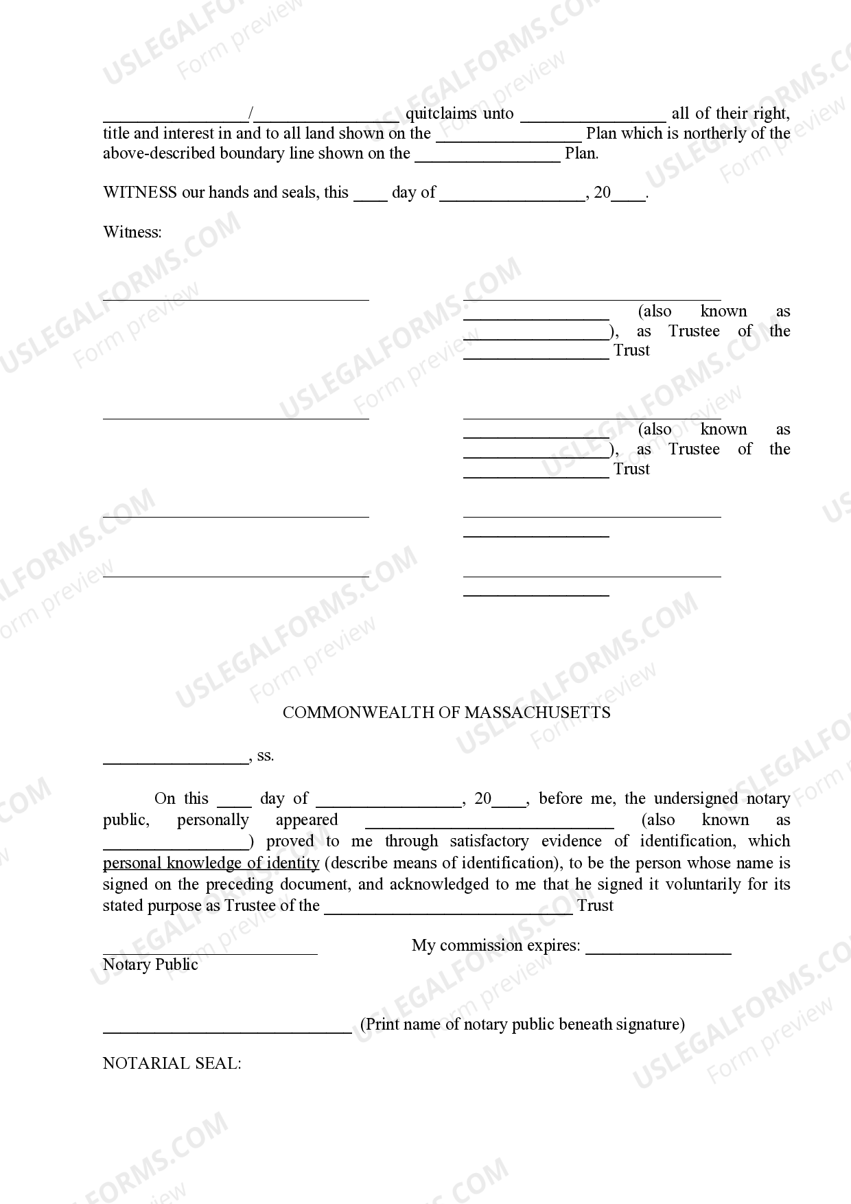 Massachusetts Boundary Line Agreement | US Legal Forms