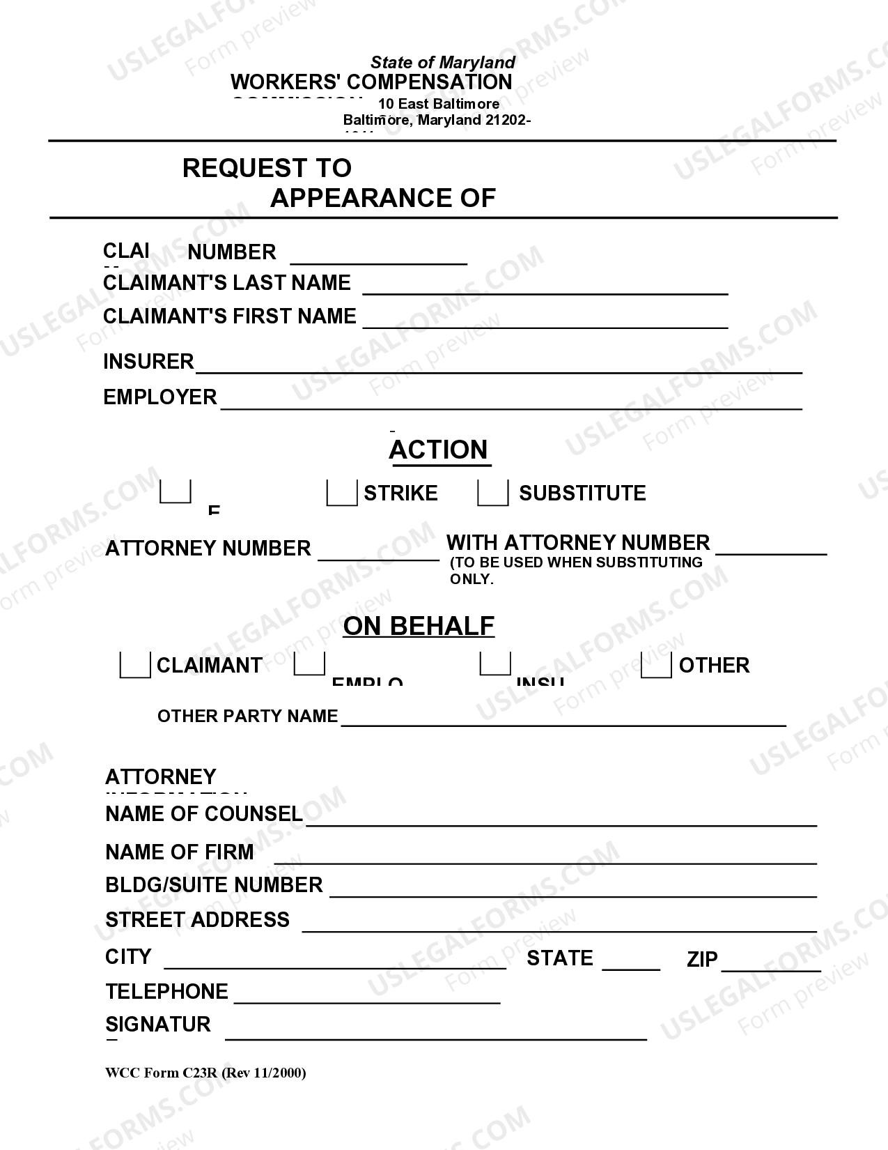 Maryland Appearance of Counsel | US Legal Forms