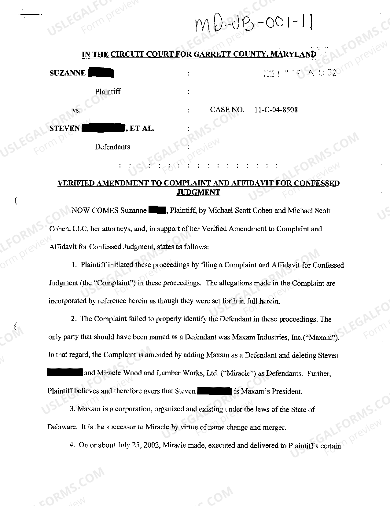 Affidavit Judgment Maryland For Foreign | US Legal Forms