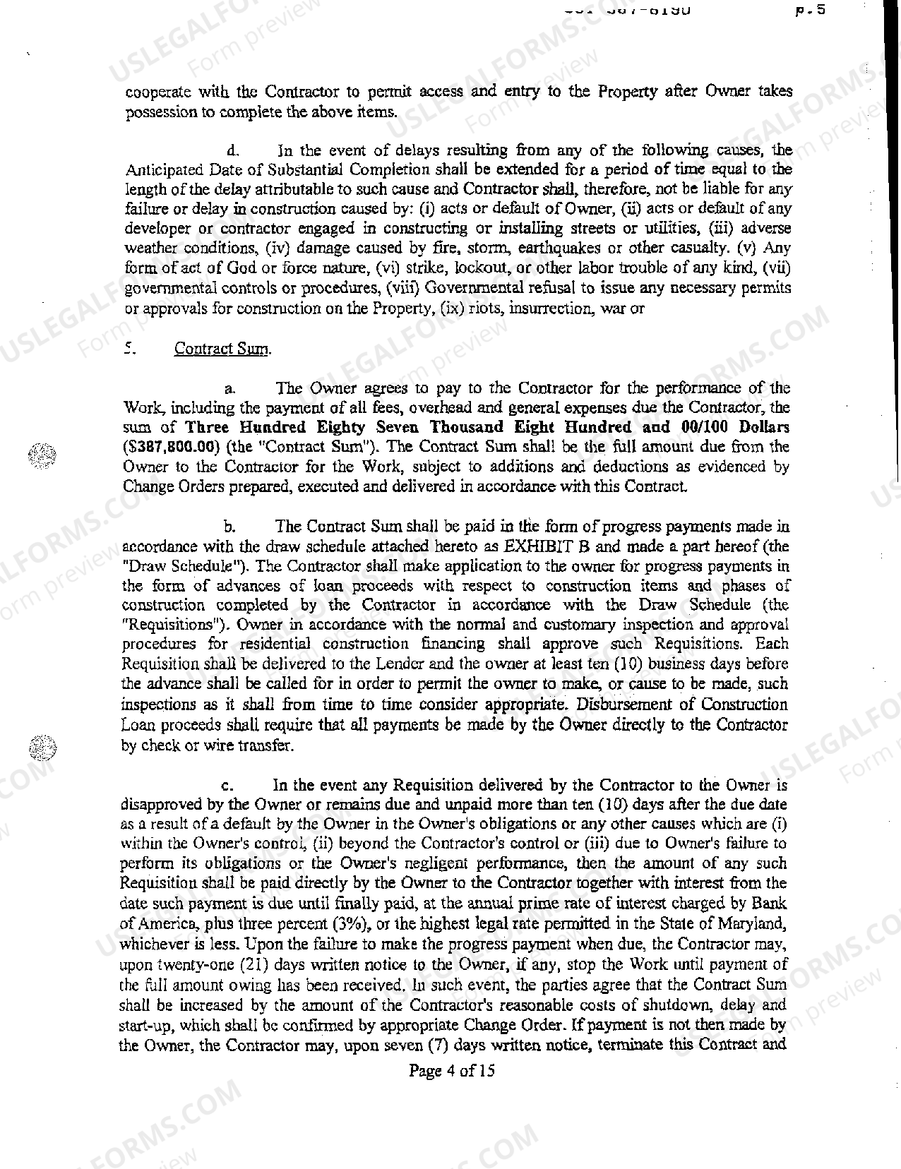 Maryland Exhibit A Custom Home Construction Contract - Custom Home ...
