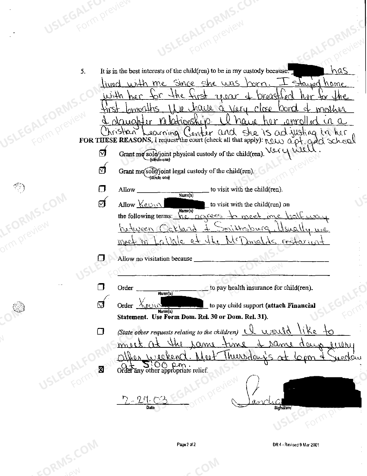 Maryland Complaint For Custody | US Legal Forms