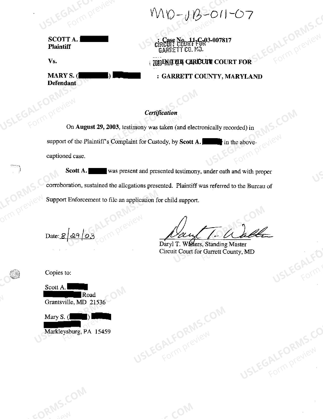 Maryland Certification | US Legal Forms