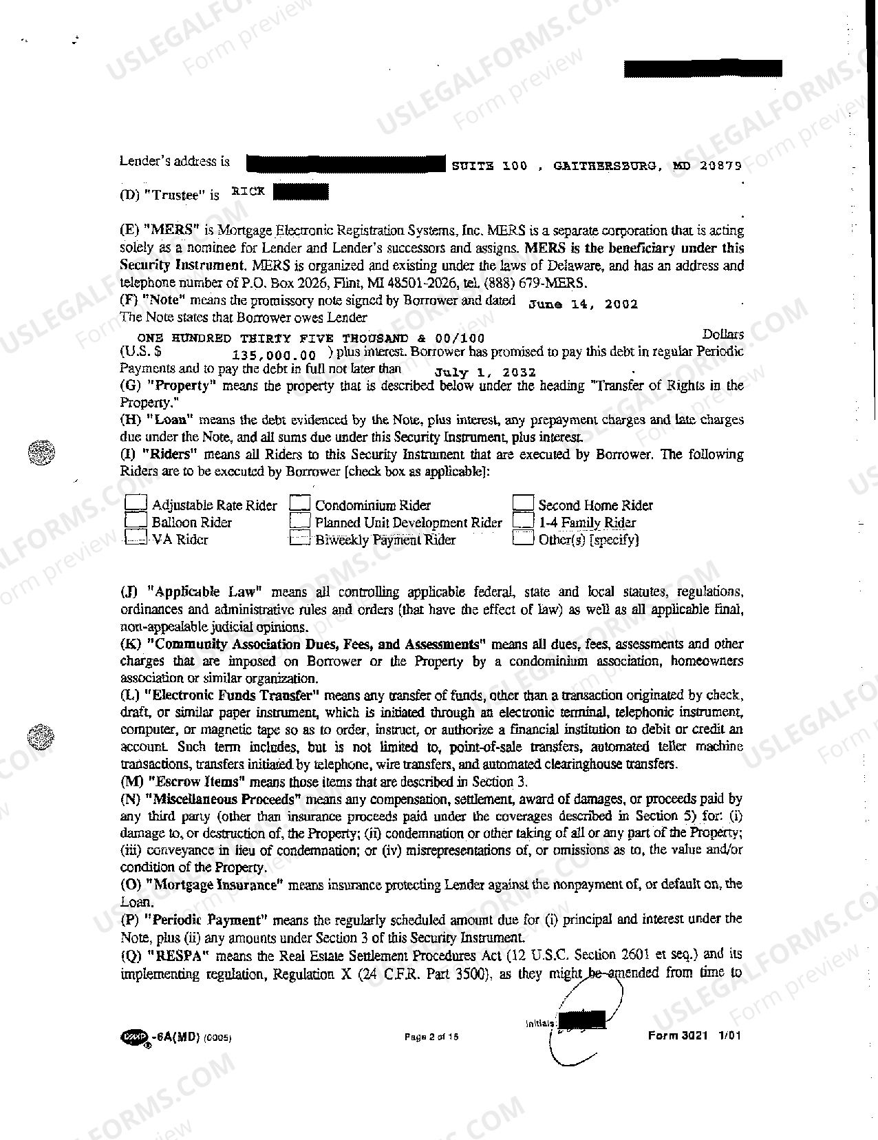 Maryland Deed of Trust | US Legal Forms