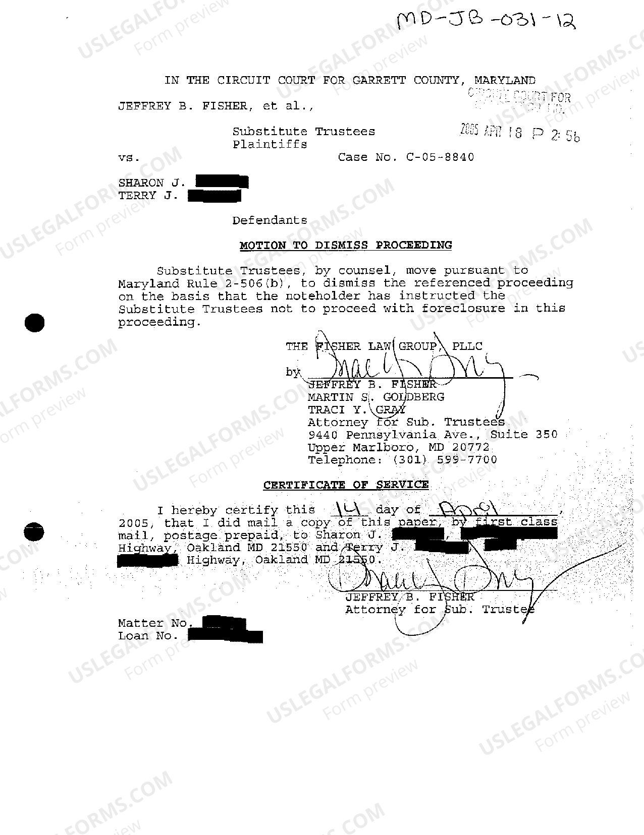 Maryland Motion to Dismiss Proceeding | US Legal Forms