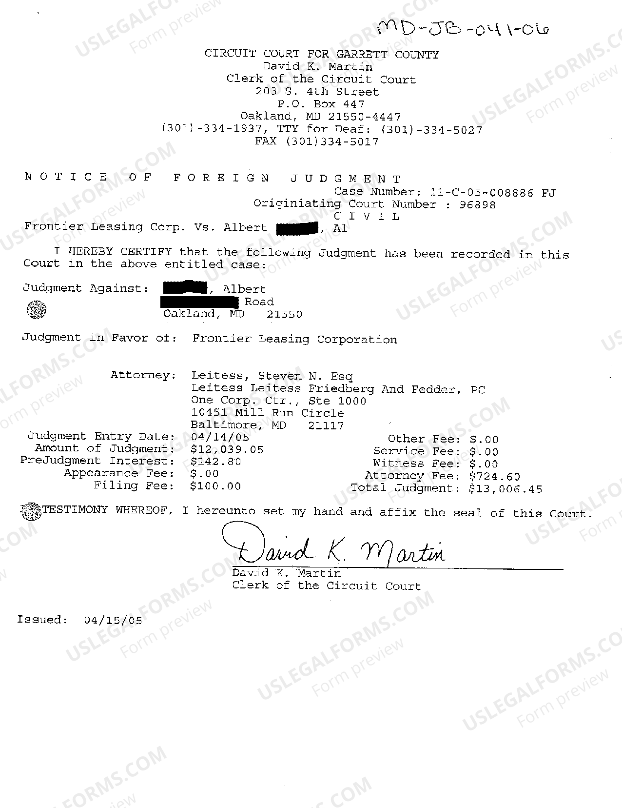 North Dakota Affidavit of Proof of Stipulated Judgment | US Legal Forms
