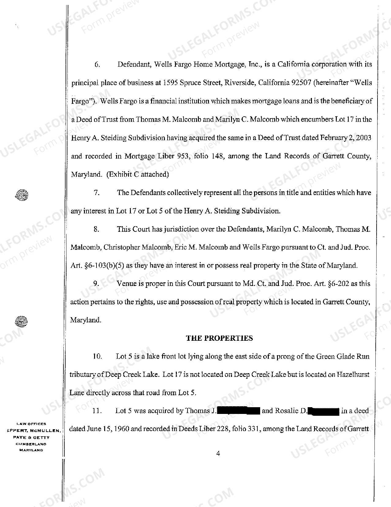 Maryland Complaint for Declaratory Judgment Declaring the Validity and ...