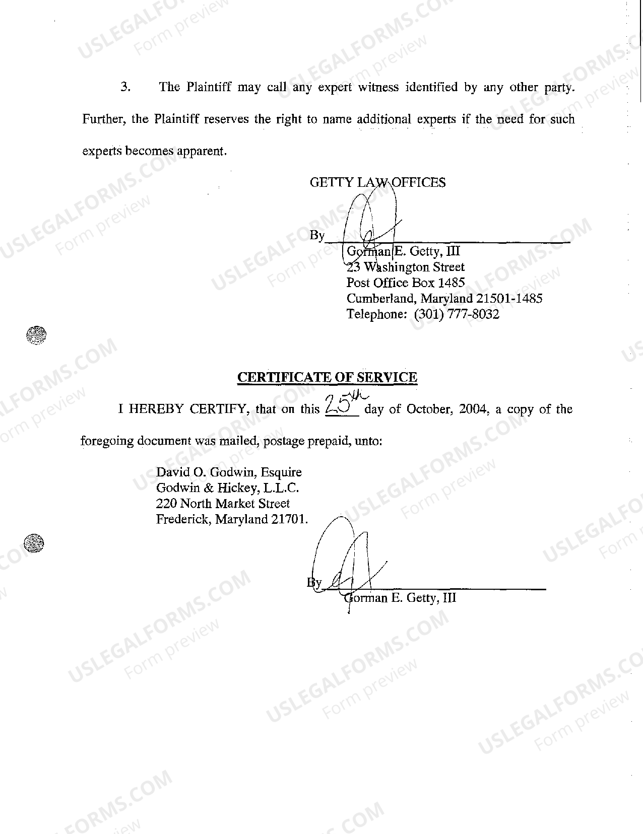 Maryland Plaintiff's Expert Designation | US Legal Forms