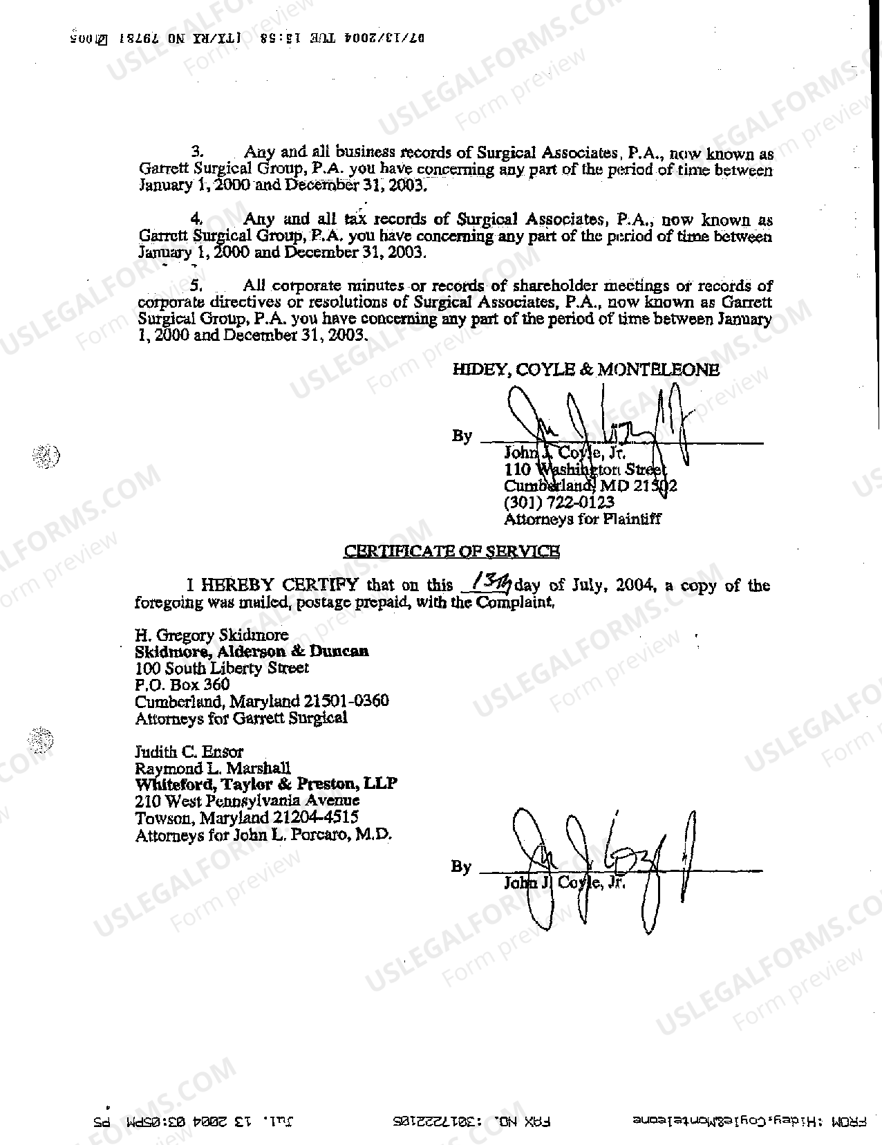 Maryland Notice of Deposition - Notice Of Deposition | US Legal Forms