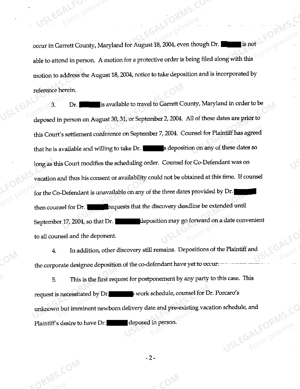 Maryland Defendant's Motion to Modify the Scheduling Order and Memorandum of Law in Support | US ...