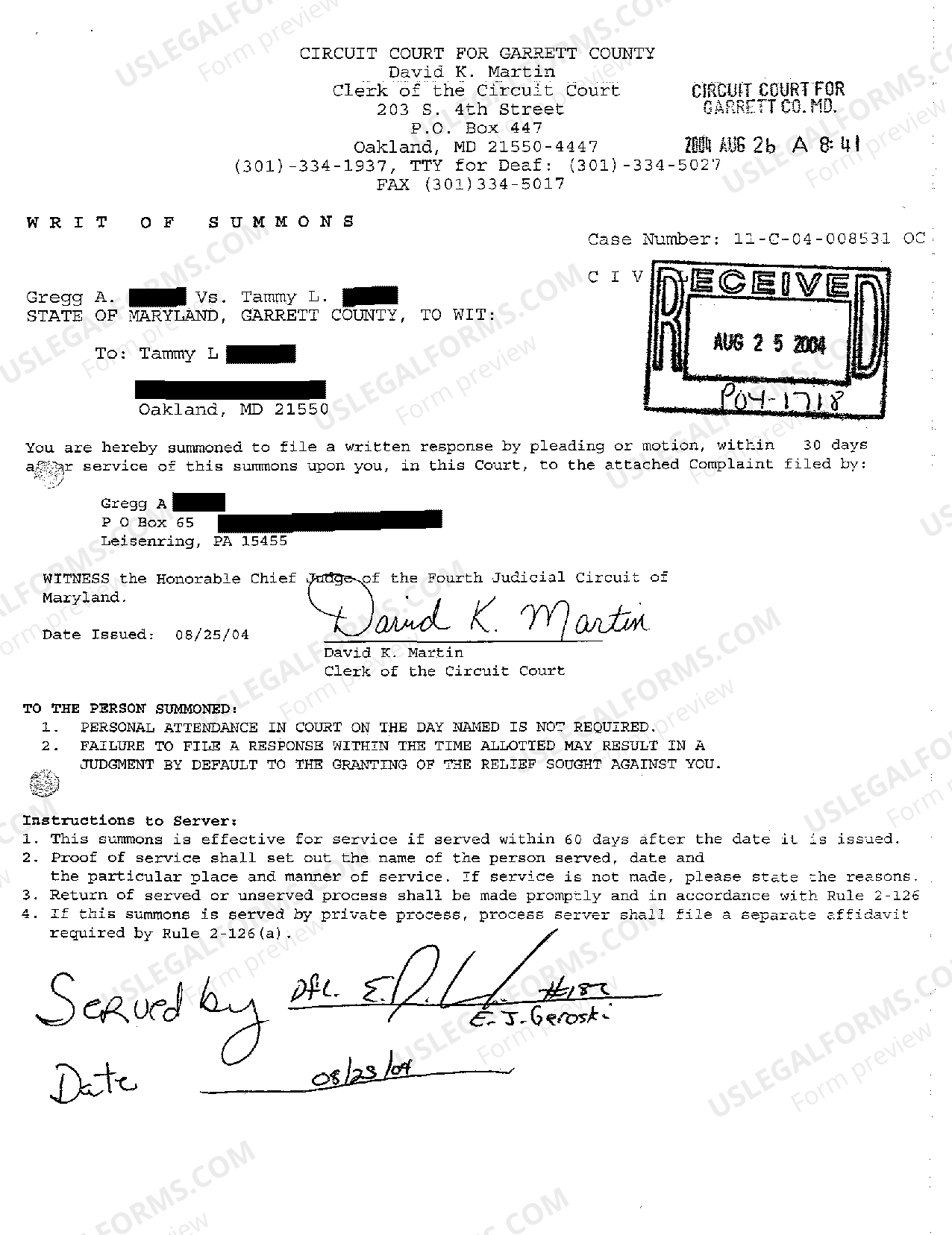 Maryland Complaint for Partition of Land | US Legal Forms