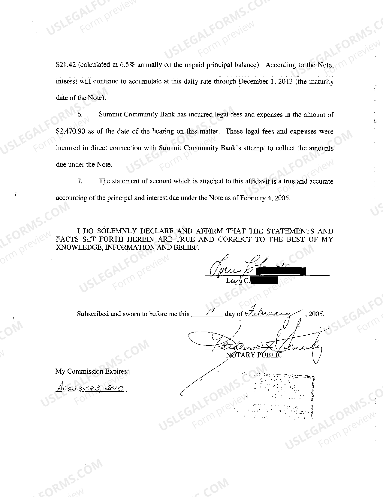 Maryland Plaintiff's Motion for Summary Judgment, Affidavit in Support of Motion, and Order ...