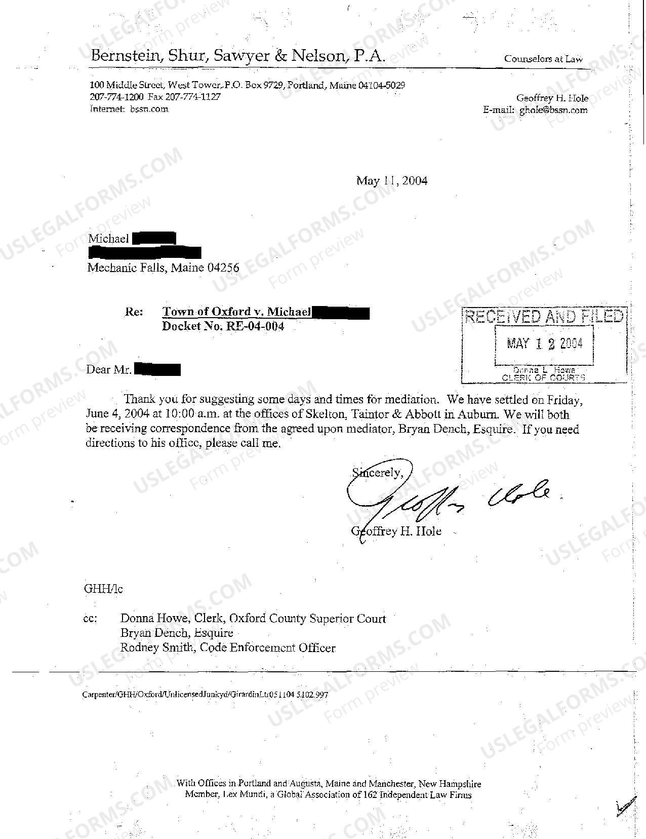 Maine Scheduling Order | US Legal Forms