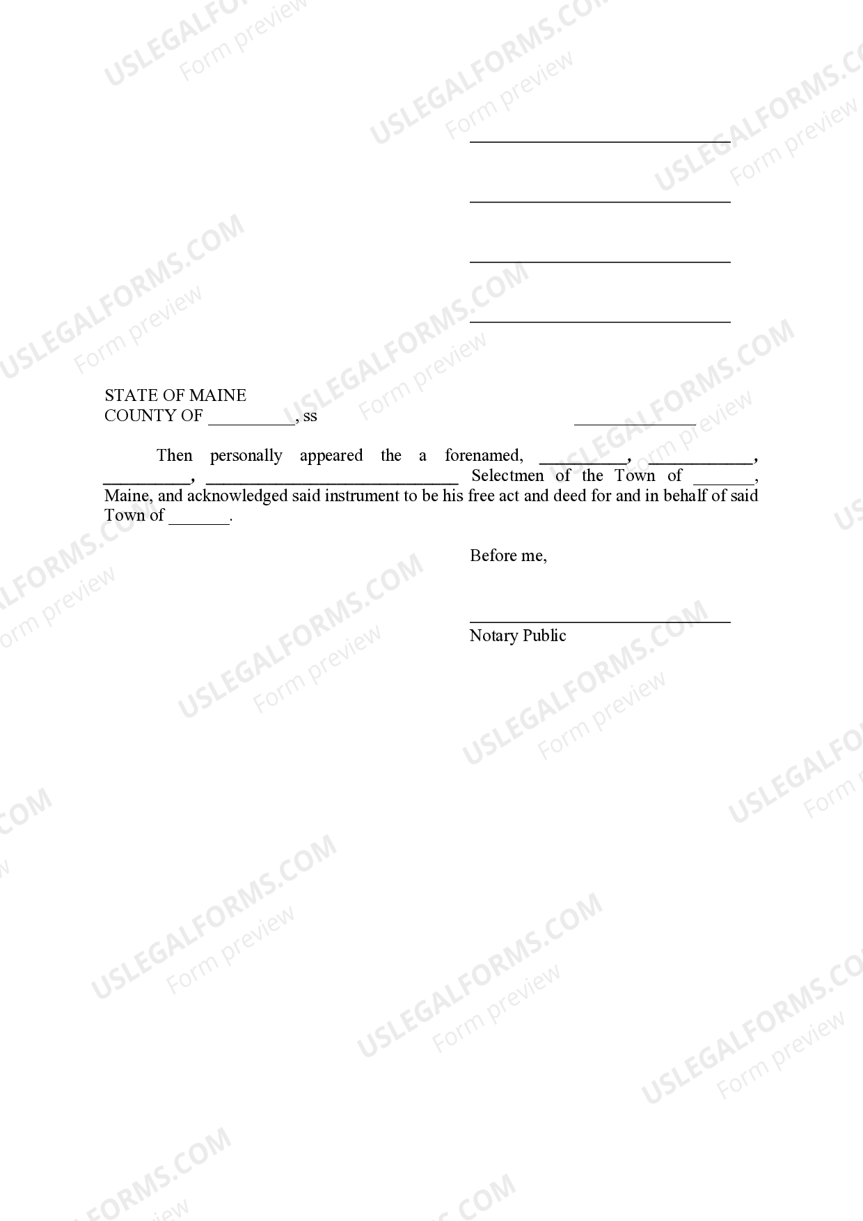 Maine Cemetery Lot Conveyance | US Legal Forms
