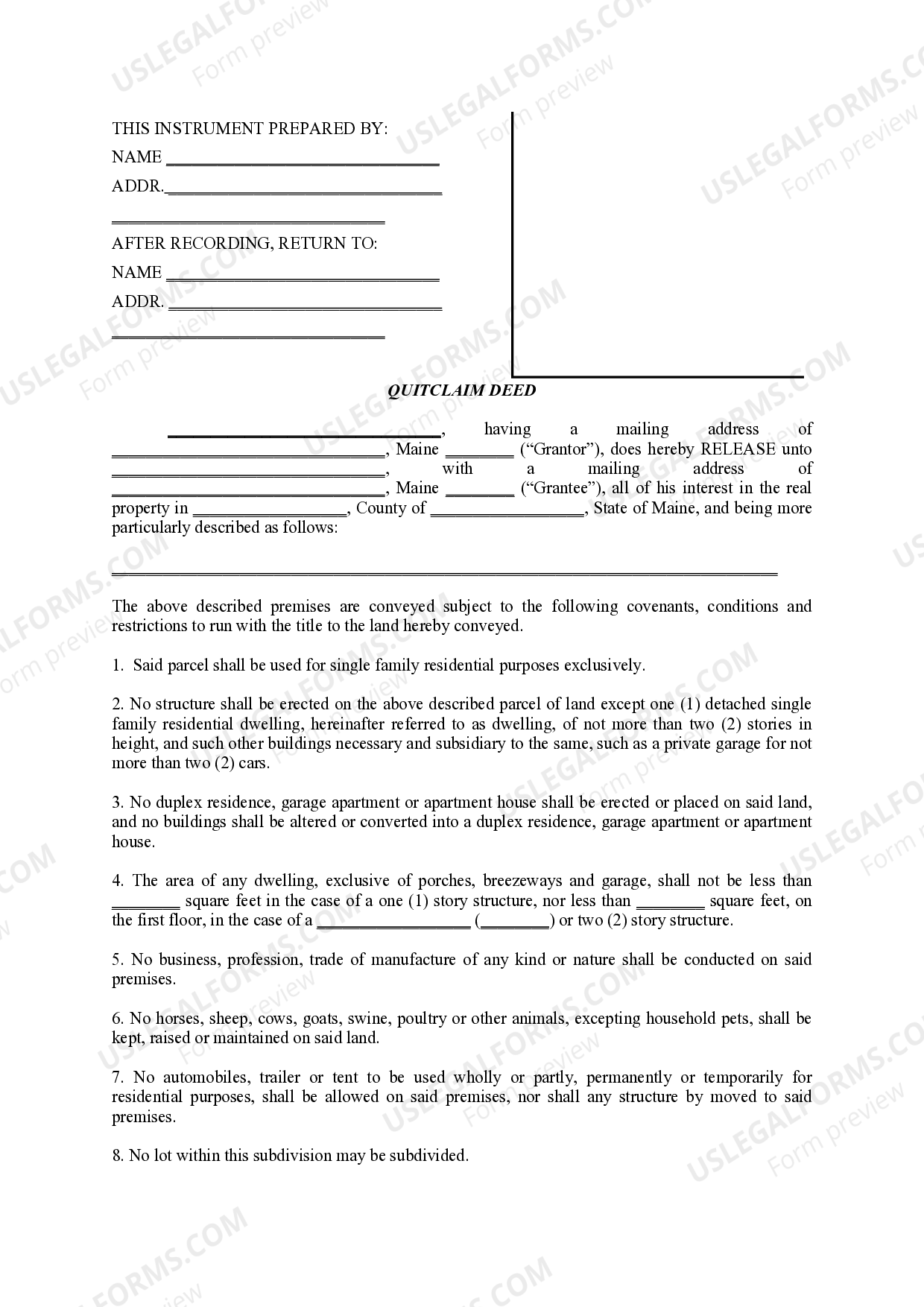 Maine Quitclaim Deed | US Legal Forms
